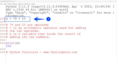 Python Operators Testingdocs