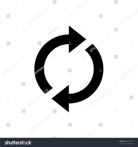 Vector Refresh Cycle Icon Stock Vector Royalty Free 704047171