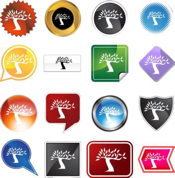 Tree Icon Set Nature Web Illustration Vector Nature Web Illustration PNG And Vector With