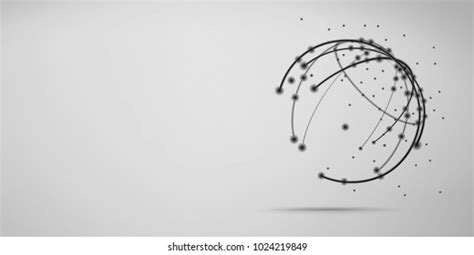 Abstract Sphere Shape Glowing Circles Particles Stock Vector Royalty Free 1024219849