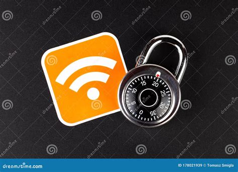 Wifi Wireless Network Security Simple Abstract Concept Wifi Connection Signal Symbol And A