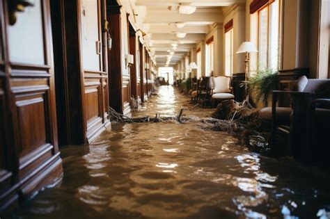 Premium Ai Image Catastrophic Flooding In A Coastal City In Europe