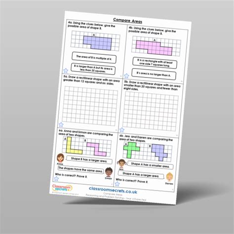 Year 4 Compare Areas Reasoning And Problem Solving Resource Classroom