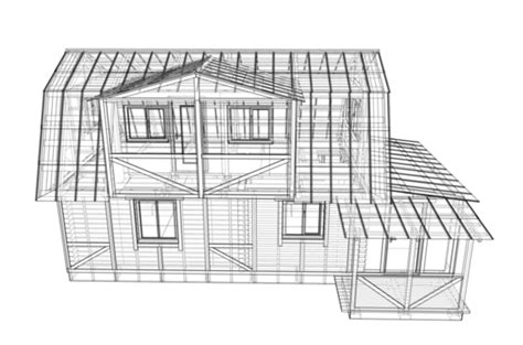 House Sketch Vector Rendering Of 3d House Perspective Design Vector House Perspective Design