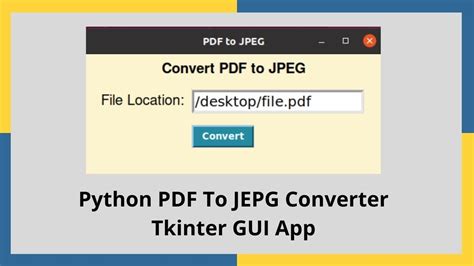 convert pdf to image file using python pdf2image api gui tkinter project youtube