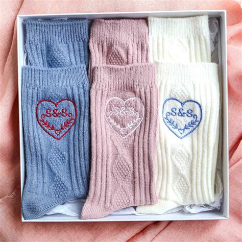 Personalised Valentines Cashmere Bed Socks T Set By Stephieann