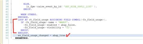 Dynamically Hiding Fields In List Uibb Sapcodes