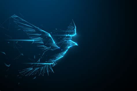 라인 삼각형 및 입자 스타일 디자인에서 독수리 비행 급습 일러스트 벡터 새에 대한 스톡 벡터 아트 및 기타 이미지 새