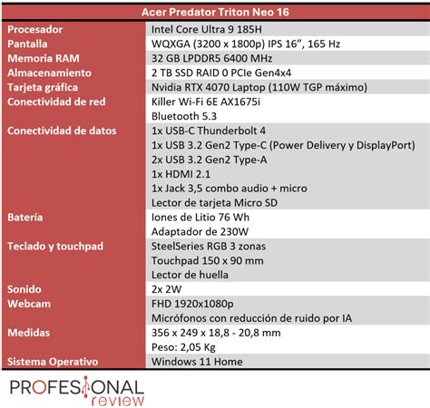 Acer Predator Triton Neo Review En Espa Ol An Lisis Completo