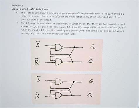 Solved Roblem 3 Ross Coupled Nand Gate Circuit The