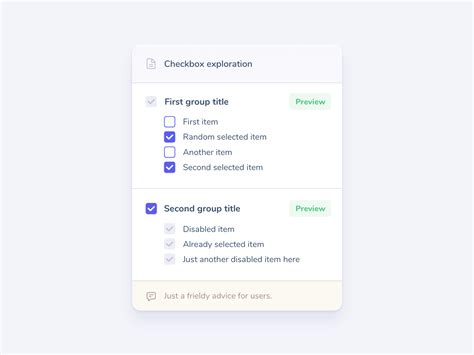 Nested Checkbox Exploration By Maxine On Dribbble