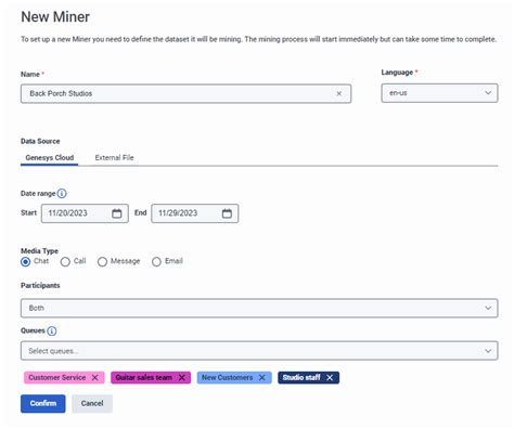 Add A New Topic Miner Genesys Cloud Resource Center