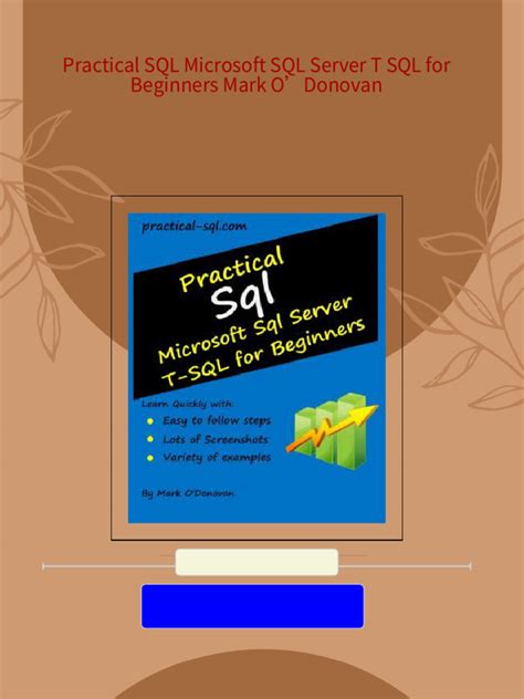 Full Download Practical Sql Microsoft Sql Server T Sql For Beginners