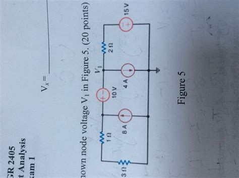 Solved Use Nodal Analysis To Determine The Unknown Node Chegg