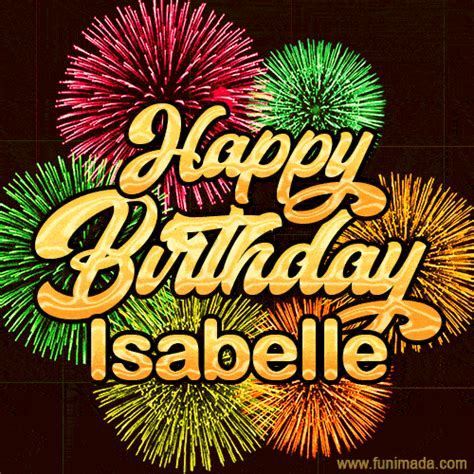 Stunning Birthday  For Isabelle Bright Fireworks Design Download On