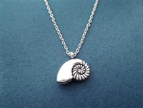 Mermaid Seashell Ariel Silver Necklace Antique Shell Necklace Birthday Lovers Best