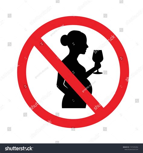 Do Not Drink Alcohol During Pregnancy Stock Vector Royalty Free