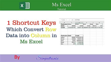 Paste Transpose In Excel In Hindi Convert Row Data To Column Youtube
