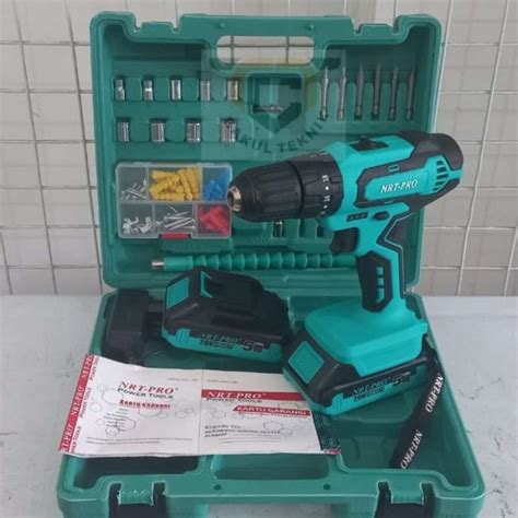 Promo Mesin Bor Beton Batere Nrt Pro 340dc Set Cordless Drill 20v Model Baru Diskon 23 Di