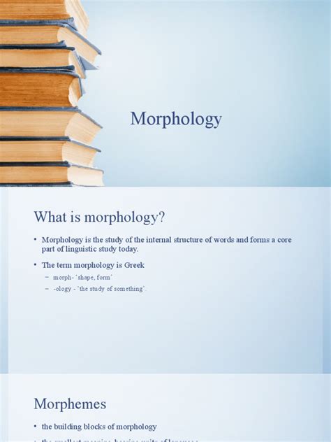 Morphology Syntax And Semantics Pdf Part Of Speech Morphology
