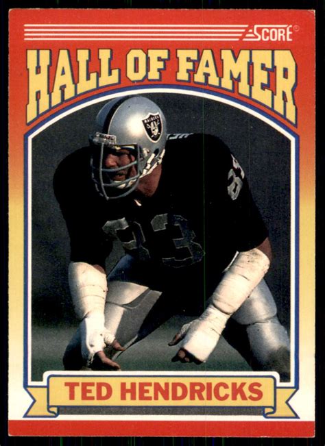 1990 Score Ted Hendricks 599 On Kronozio