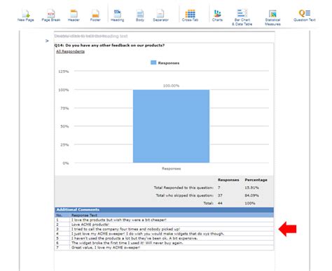 View Or Export Open Ended Responses E G Comments SurveyMethods Knowledge Base