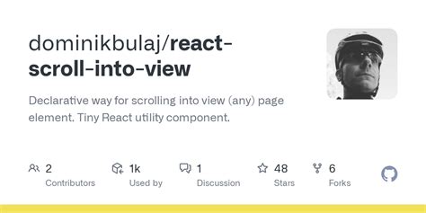 Github Dominikbulajreact Scroll Into View Declarative Way For