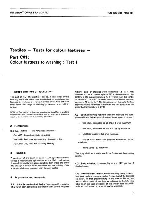ISO C Textiles Tests For Colour Fastness Part C
