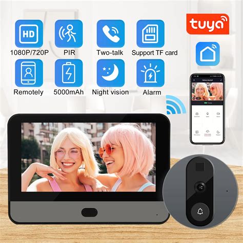 Smart Peephole Camera With 43 Display Secure Your Home