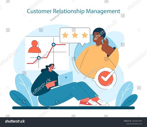 Customer Relationship Management Concept Enhancing Client Stock Vector