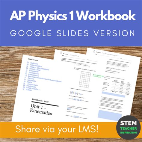Ap Physics 1 Workbook Digital Stem Teacher Inspiration