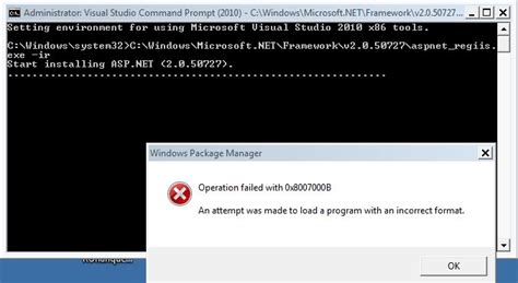 Asp Net Operation Failed With 0x8007000B Stack Overflow