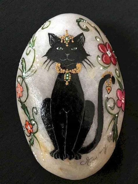 50 Inspiring Diy Painted Rocks Animals Cats For Summer Ideas