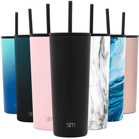 Simple Modern Classic Insulated Tumbler With Straw And Flip Lid Stainless Steel Water Bottle