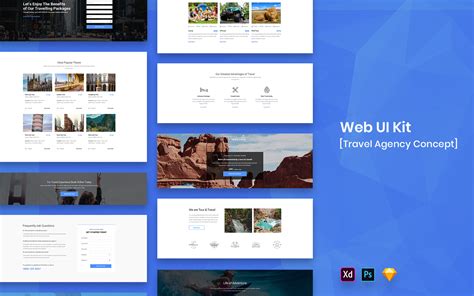 Download Travel Agency Web Ui Kit Ui элементы на тему графика