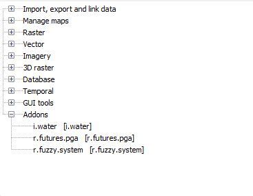 GRASS User GRASS GIS Installed Add Ons Do Not Show In Modules Addons GRASS User OSGeo