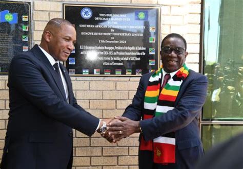 Sadc Chairperson H E Dr Mnangagwa And President Of Botswana Advocate Duma Boko Officially