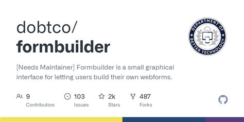 Github Dobtcoformbuilder Needs Maintainer Formbuilder Is A Small Graphical Interface For