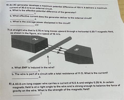 Solved An AC Generator Develops A Maximum Potentlal Chegg Com