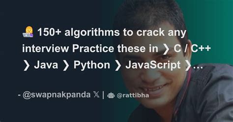 👩‍💻 150 Algorithms To Crack Any Interview Practice These In C C