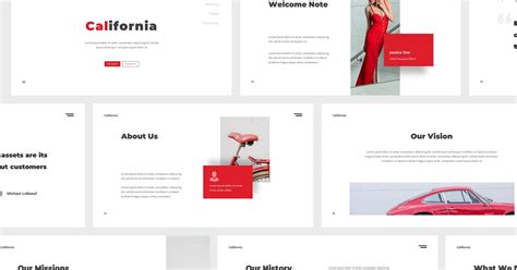 Шаблон Powerpoint для профиля калифорнийской компании Шаблоны презентаций Включая подача и