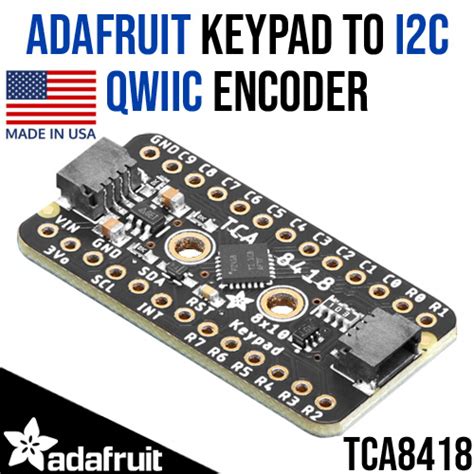 Adafruit Keypad To I2c Qwiic Encoder Tca8418 Micro Robotics