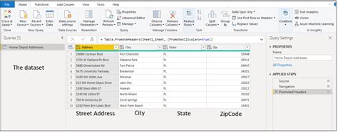 using the bing maps api to return latitude and longitude in power query
