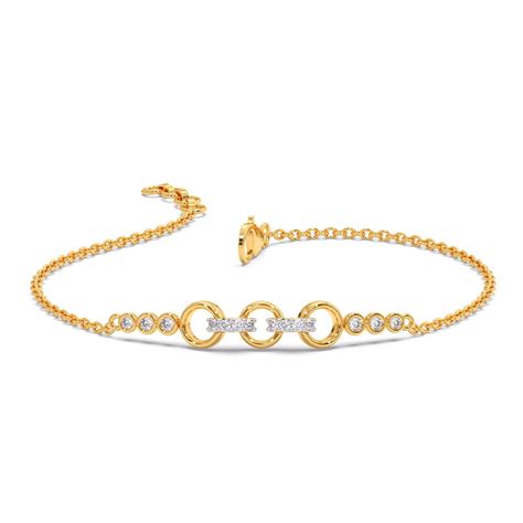 Linking Loops Diamond Chain Bracelet Candere By Kalyan Jewellers