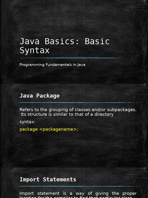 Java Basics Basic Syntax Pdf Class Computer Programming
