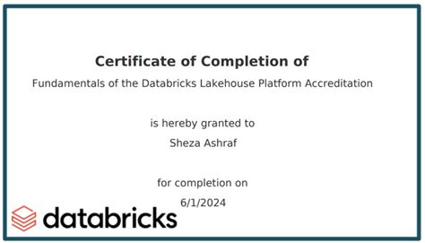 Databricks Lakehouse Dataengineering Certification Learning Sheza Ashraf