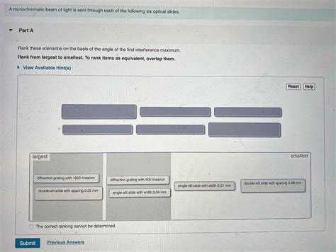Solved A Monochromatic Beam Of Light Is Sent Through Each Of