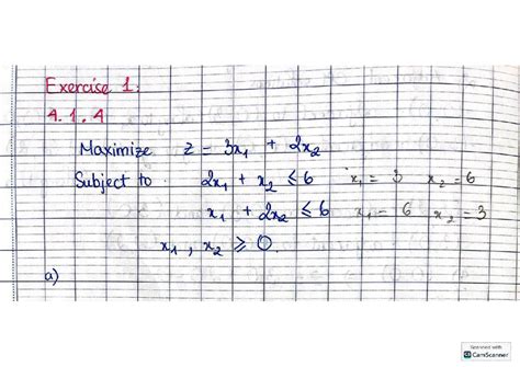 Exercise 1 Linear Programming Optimization Techniques Cs 414 Studocu