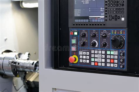Control Panel Of CNC Turning Center Machine Stock Photo Image Of Automated Milling