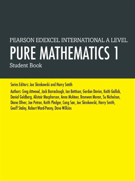 Edexcel Ial Pure Mathematics 1 Pdf
